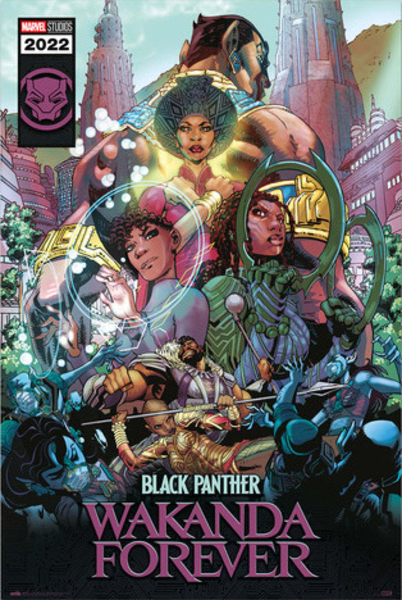 Póster Marvel Black Panther Wakanda Forever Comic 61x91,5cm